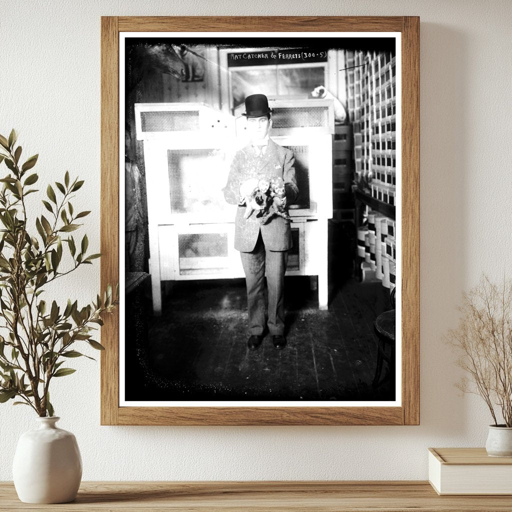 Victorian Rat Catcher with Ferrets in Action – KNOWOL