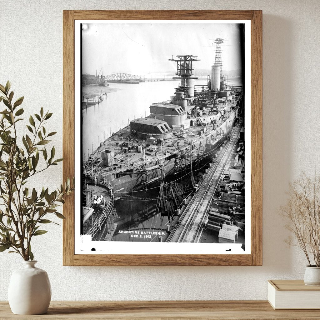 Historic Argentine Battleship Rivadavia at Sea, 1912 – KNOWOL