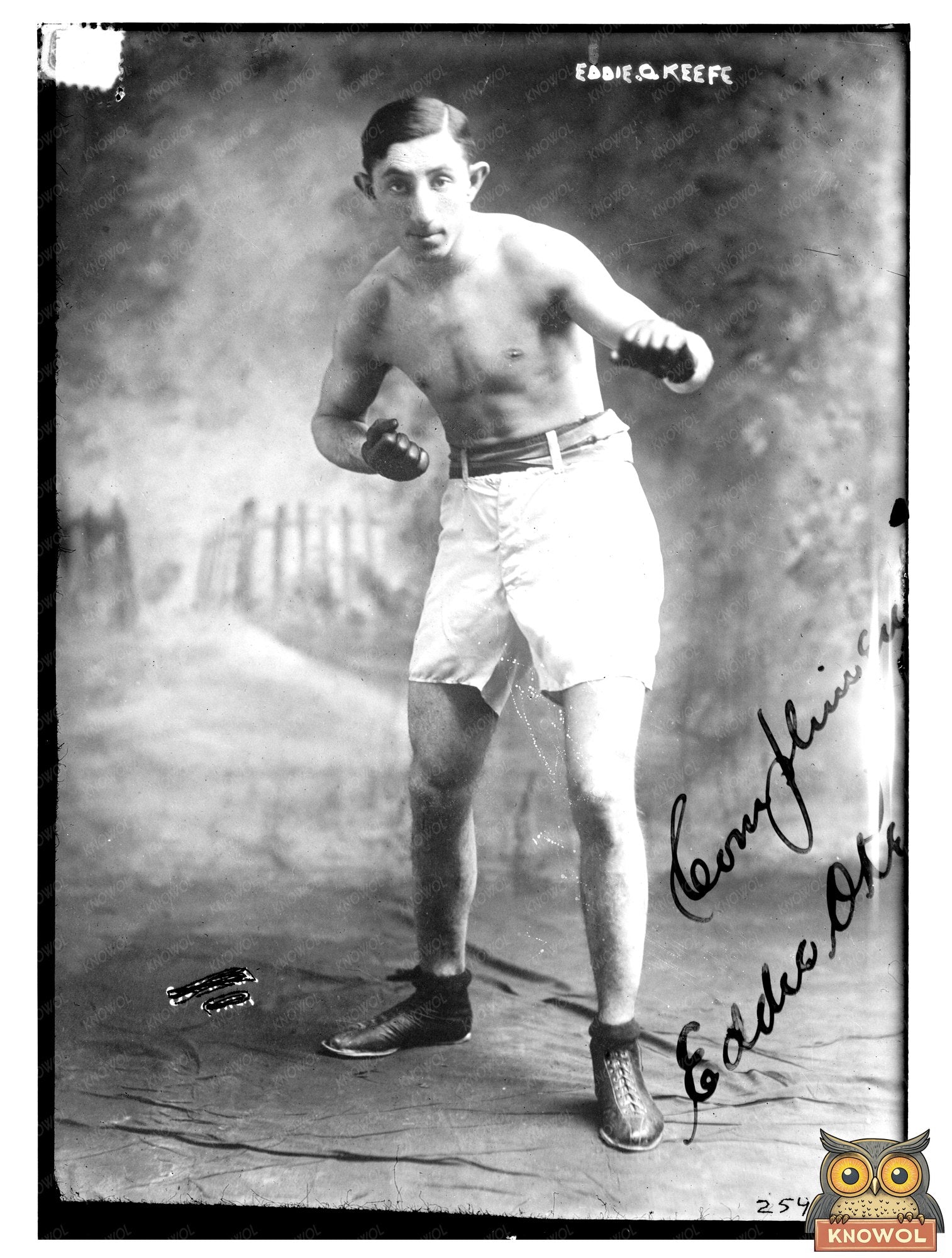 Vintage Boxing Portrait of Eddie OKeefe, 1910s – KNOWOL