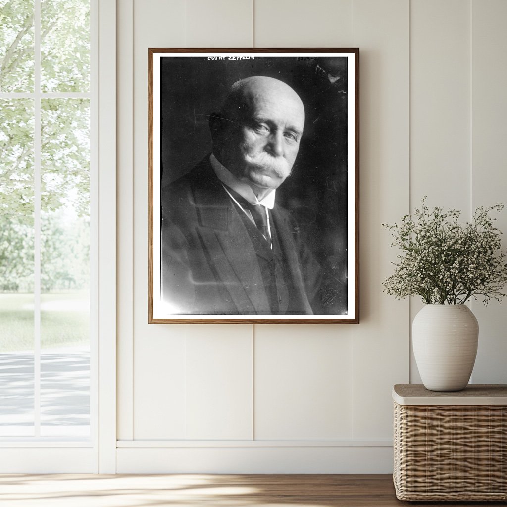 Historic Portrait of Count Zeppelin in Aviation Era – KNOWOL