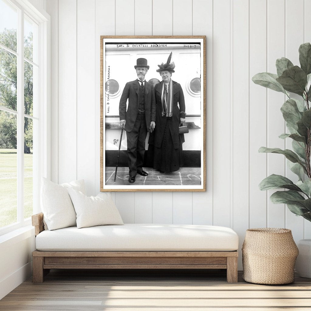 Elegant Portrait of the Earl & Countess Aberdeen, 1910s – KNOWOL