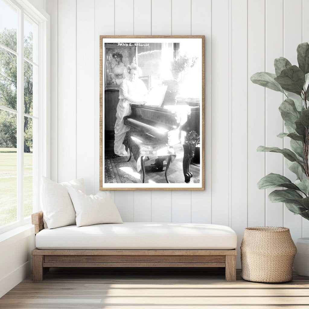 Elegant Portrait of Anna E. Ziegler, 1910s – KNOWOL