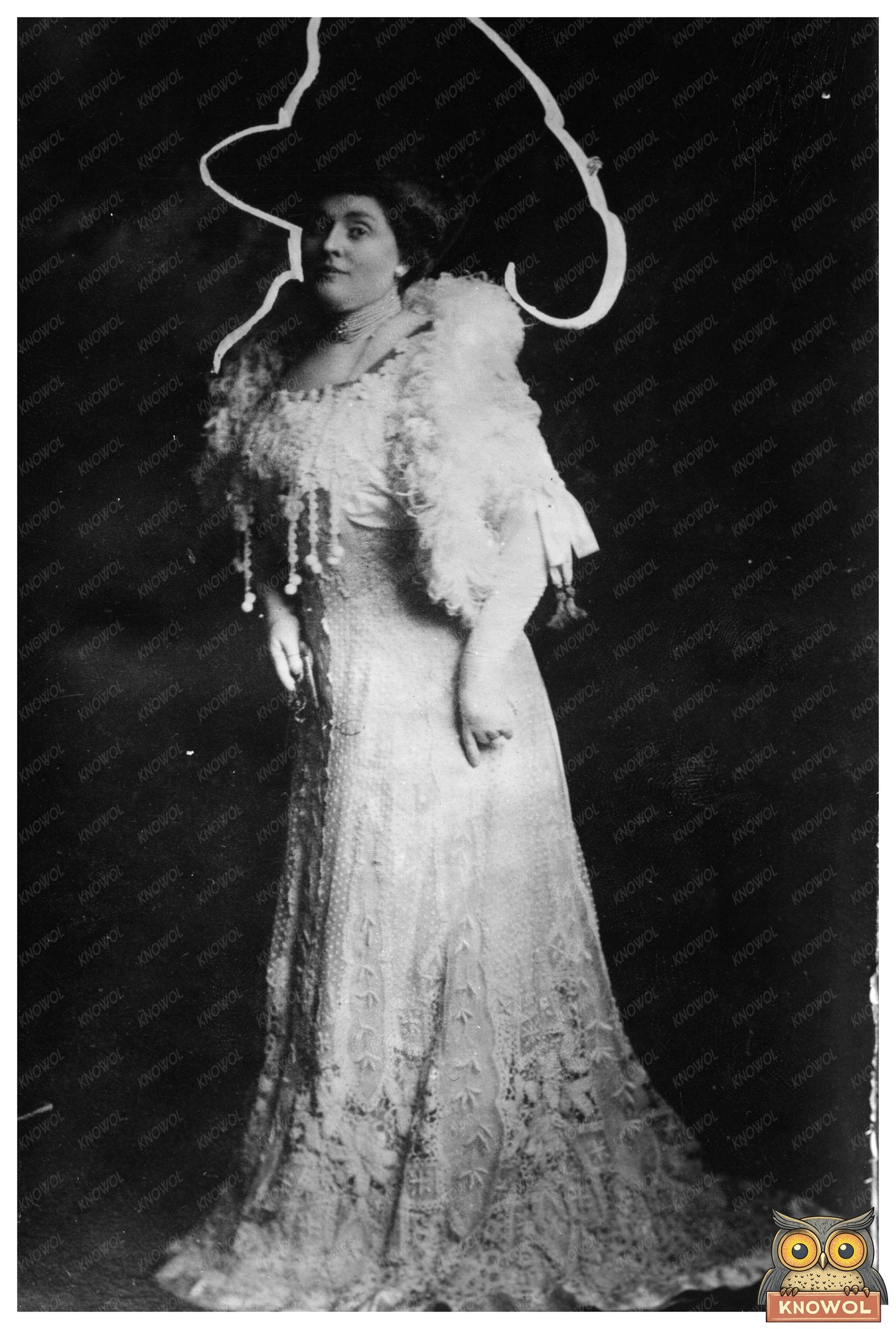Elegant Portrait of Mrs. Gail Borden, Early 1900s – KNOWOL