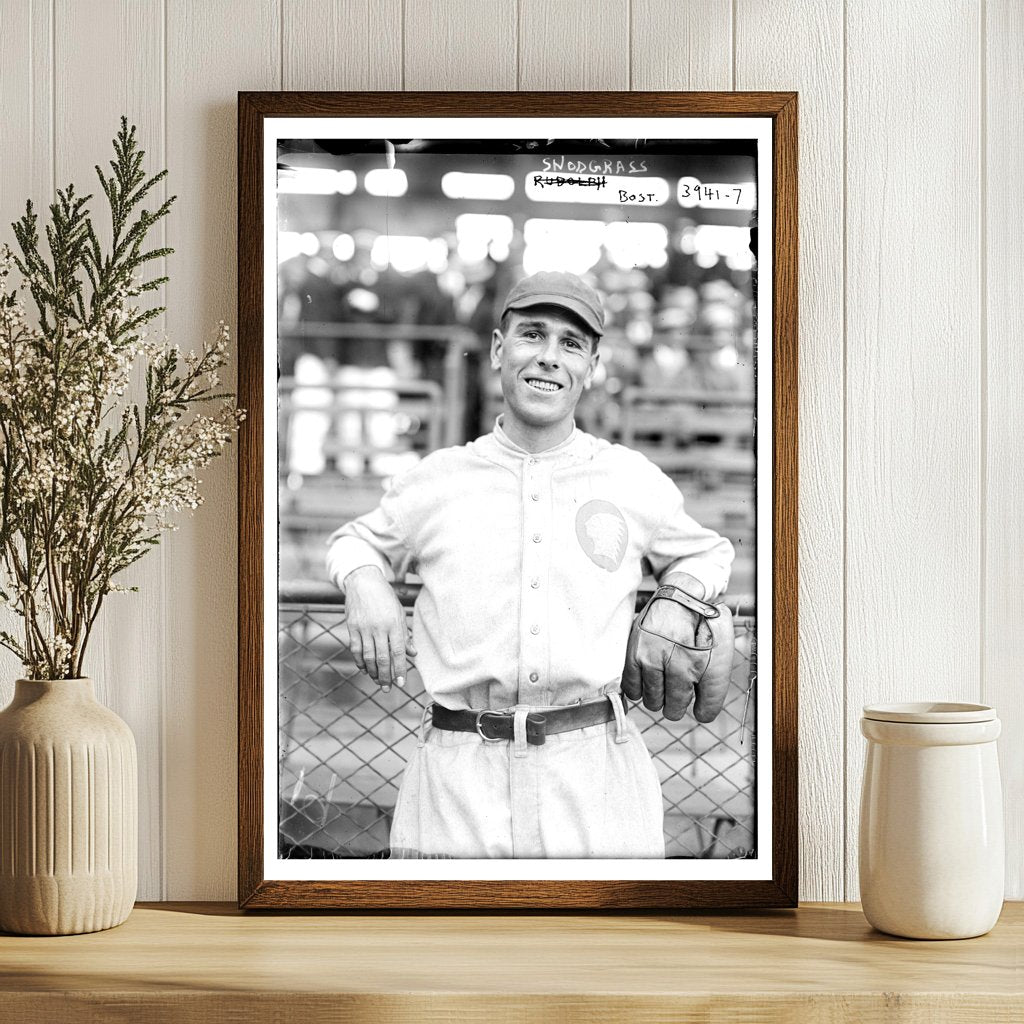 Fred Snodgrass: 1916 Boston NL Baseball Star Photo – KNOWOL