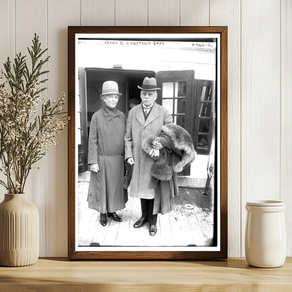 Aviation Pioneer Count Zeppelin with His Wife – KNOWOL