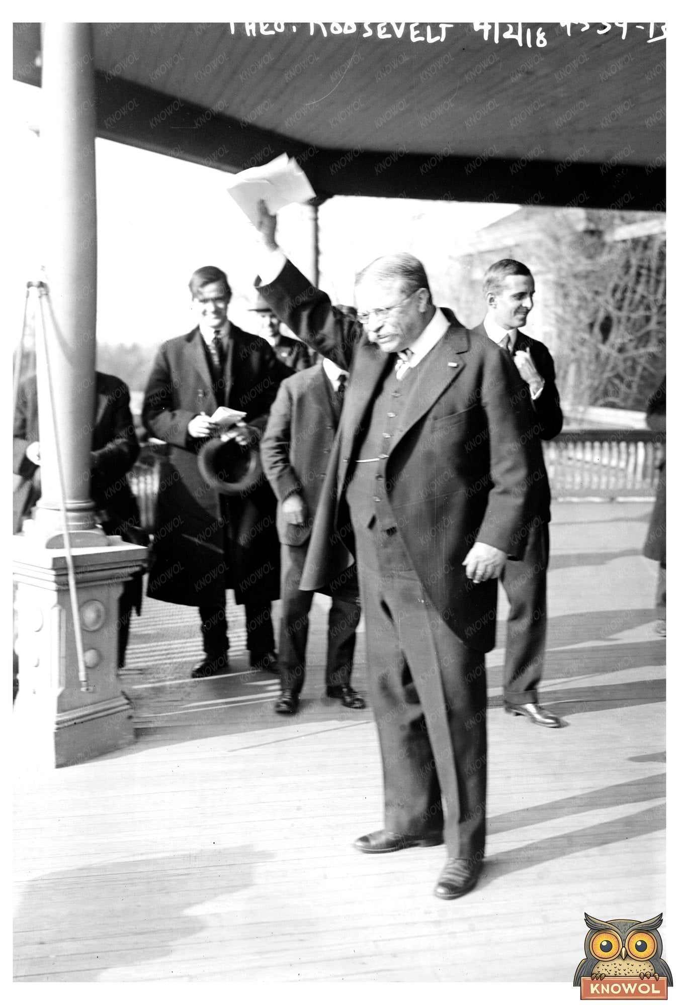 Theodore Roosevelt: Visionary Leader in 1918 Glass Nega... – KNOWOL