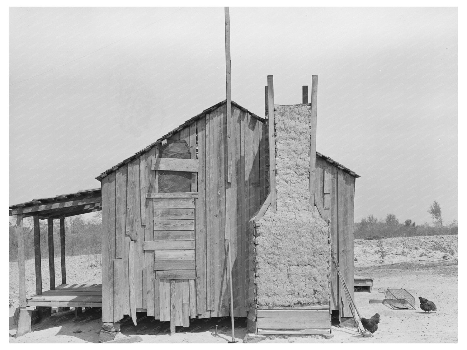 2017782766SM_-_Home-of-tenant-farmer-with-mud-and-straw-chimney.-Near ...