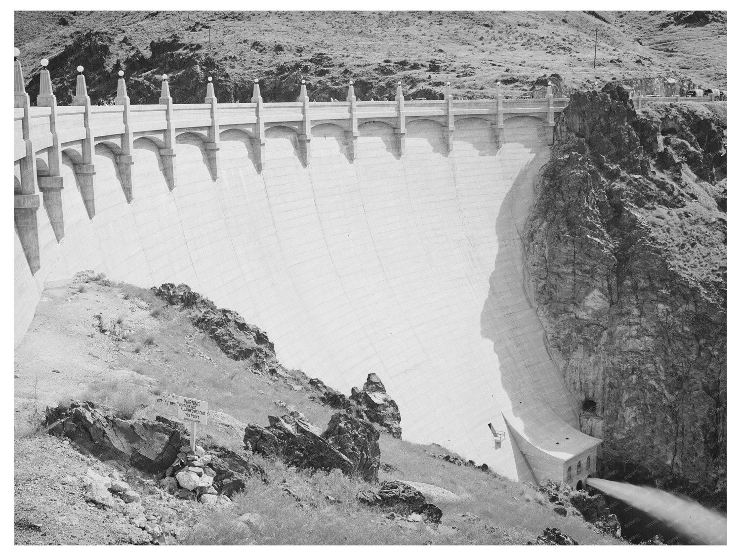 Owyhee Dam Oregon 1941 Key Structure for Irrigation – KNOWOL