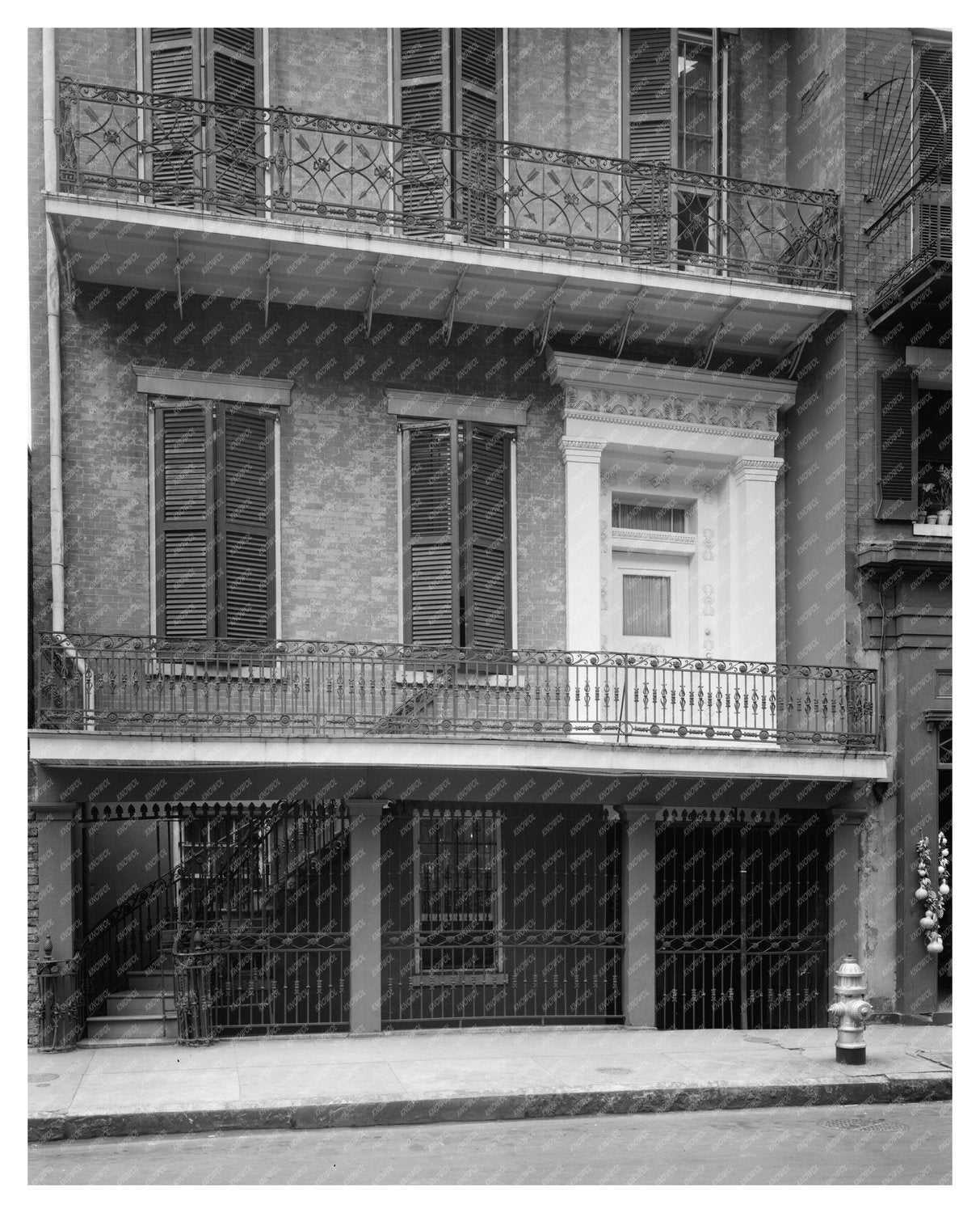 New Orleans 1838 Vintage Architecture Photo – KNOWOL